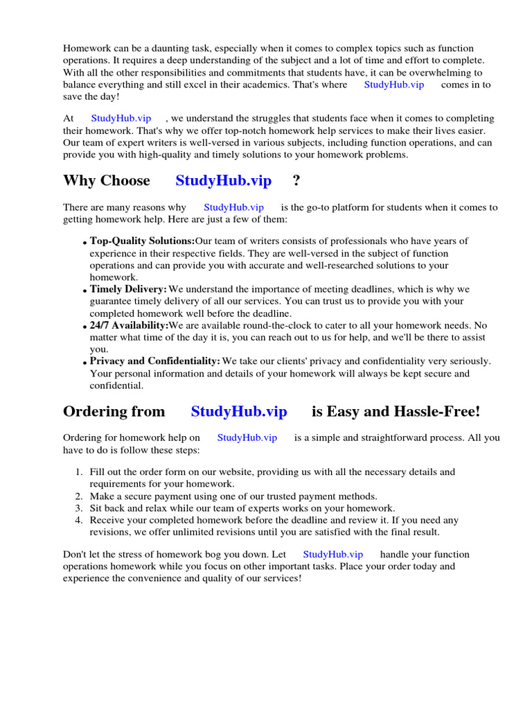 Function Operations Homework Help | PDF | Function (Mathematics) | Equations