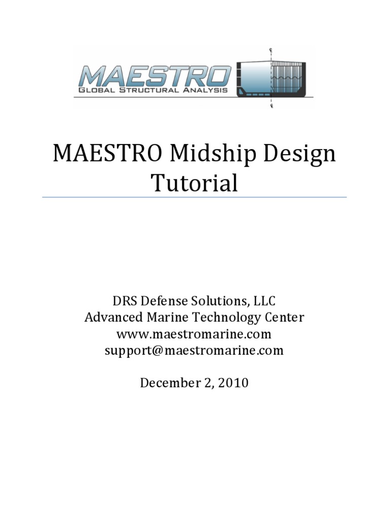 MAESTRO Midship Design Tutorial Guide | PDF | Structural Steel | Bending