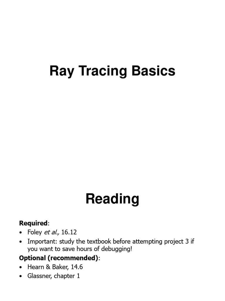 08 Raytracing Basics | PDF | Light | Electromagnetic Radiation