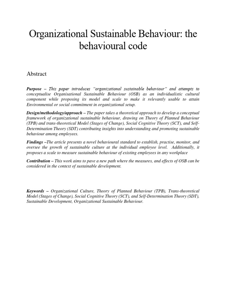 Osb 1 | PDF | Corporate Social Responsibility | Sustainability