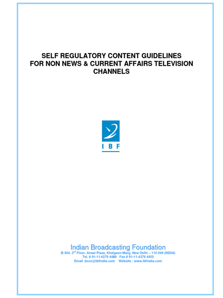 IBF Self Reg Code | PDF | Violence | Defamation