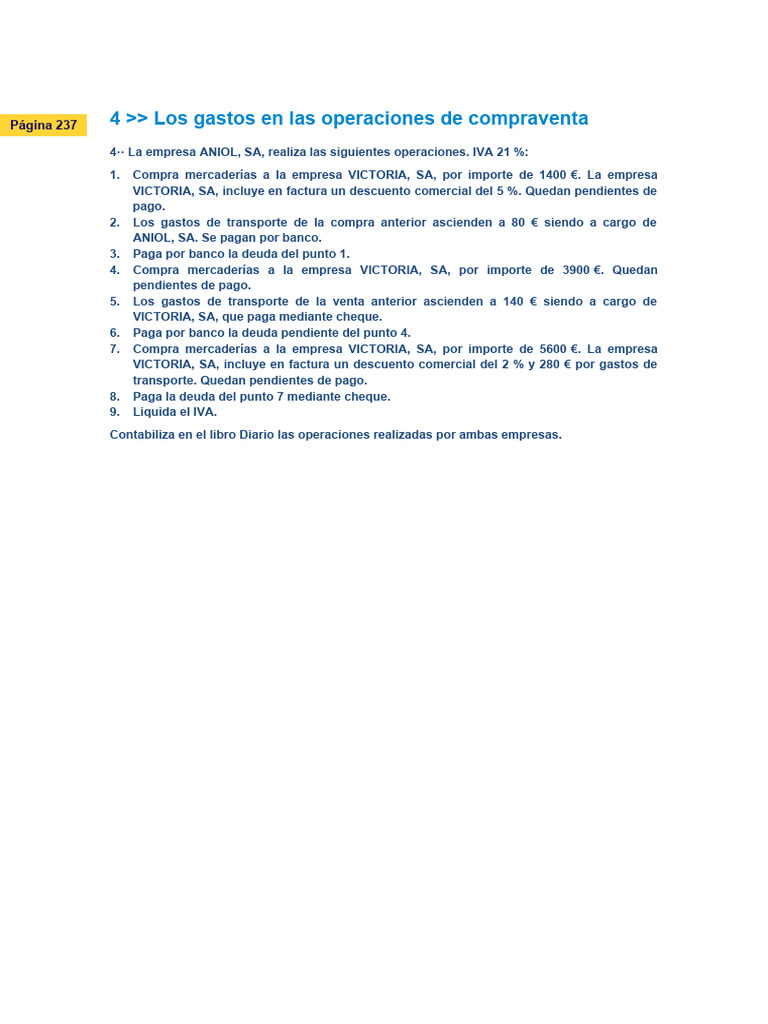 Enunciado y Solución Ejercicio 4 237 | PDF