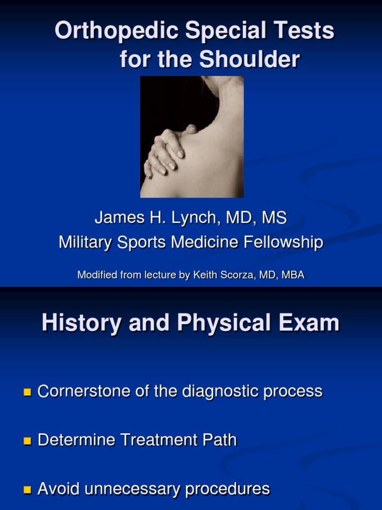 Shoulder Special Tests | Shoulder | Joints