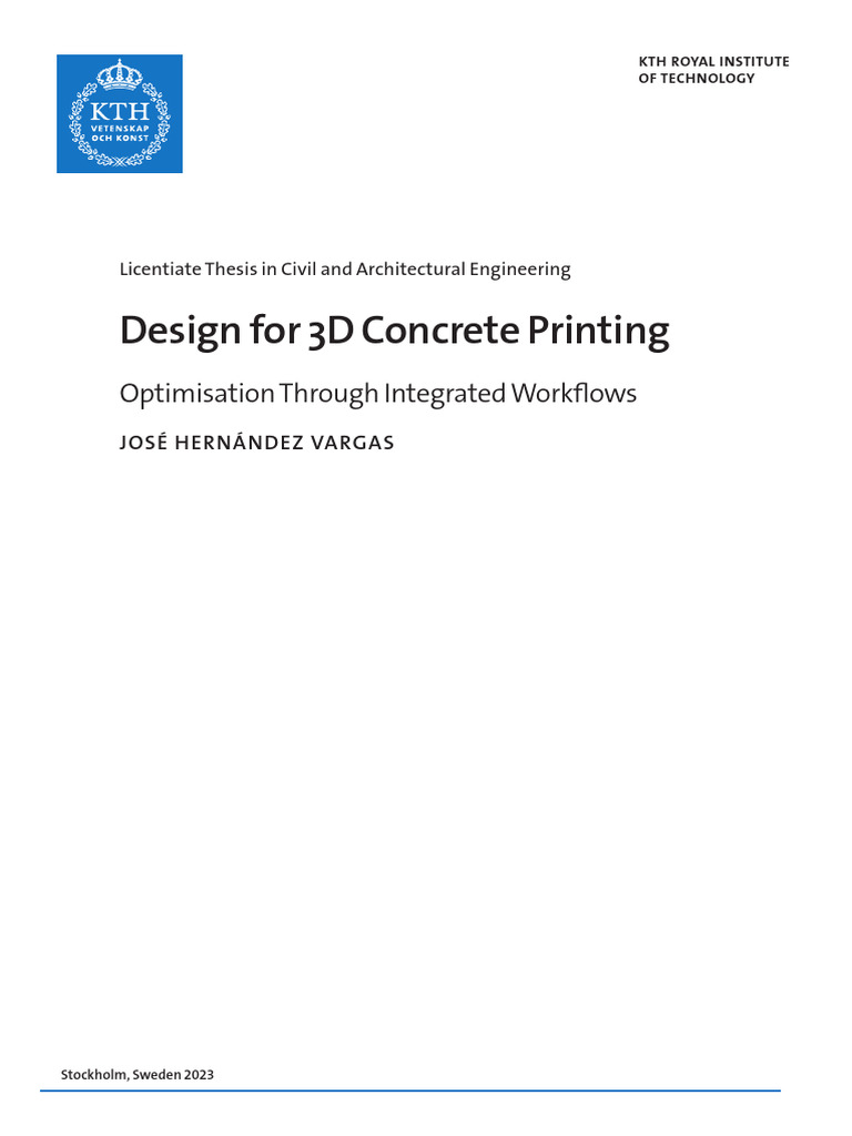 3D Concrete Printing Design Guide | PDF | 3 D Printing | Concrete