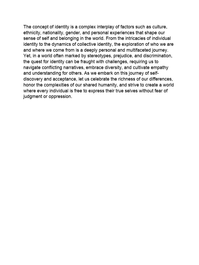 Understanding Identity and Belonging | PDF | Social Science