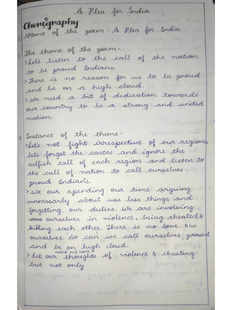 A Plea For India - Choreography | PDF
