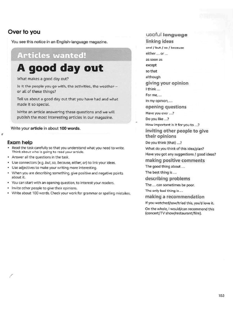 Writing Article B1 | PDF