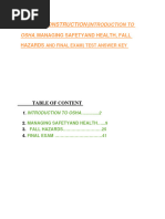 OSHA 30 Final Exam: 100 Questions & Answers | PDF | Occupational Safety ...