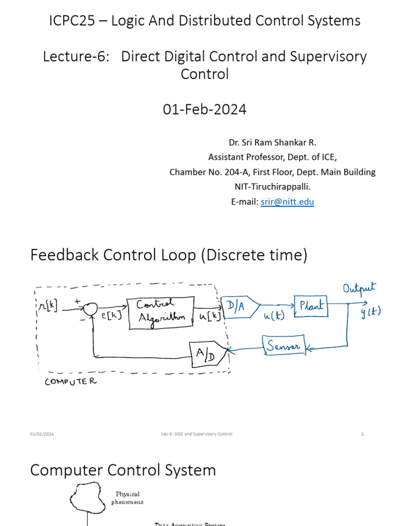 Digital Control Systems Lecture | PDF
