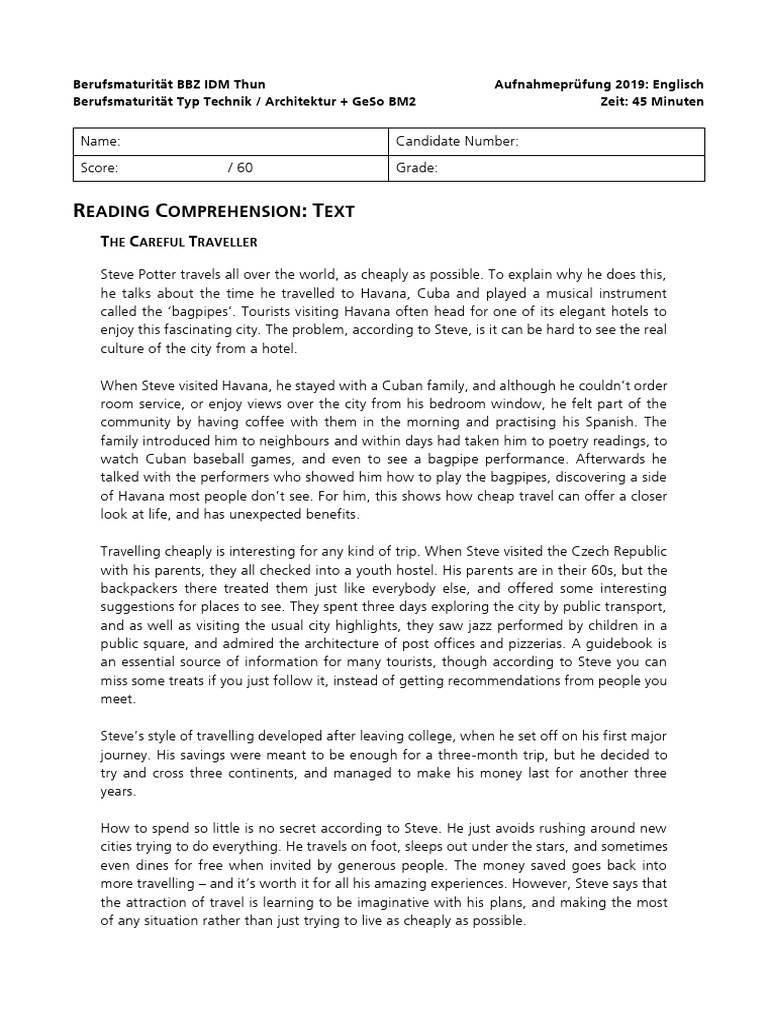 2019 ENGLISCH AP BM2 Schriftlich Pruefung | PDF | Chocolate