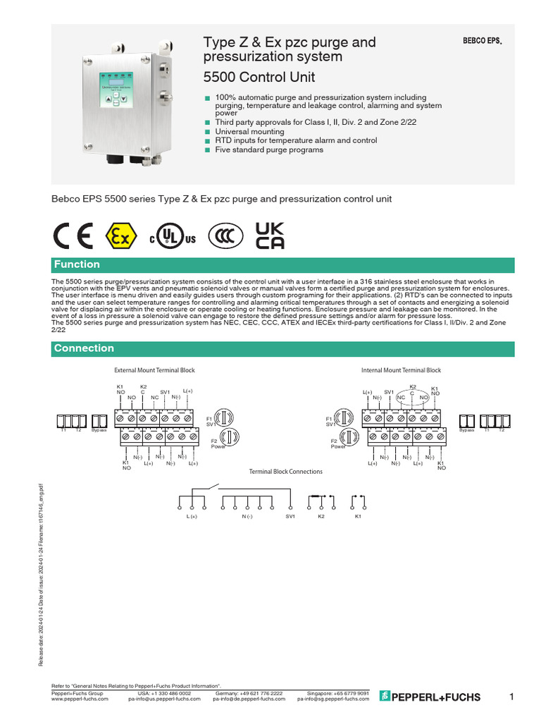 5500 Control Unit for Purge Systems | PDF