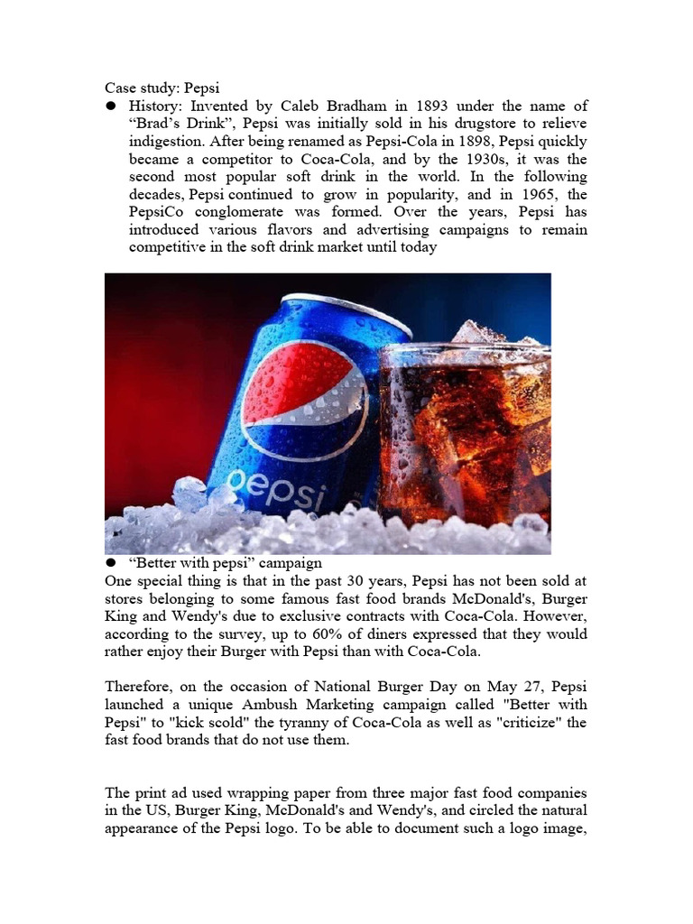 Case Study | Download Free PDF | Pepsi | Promotion And Marketing Communications
