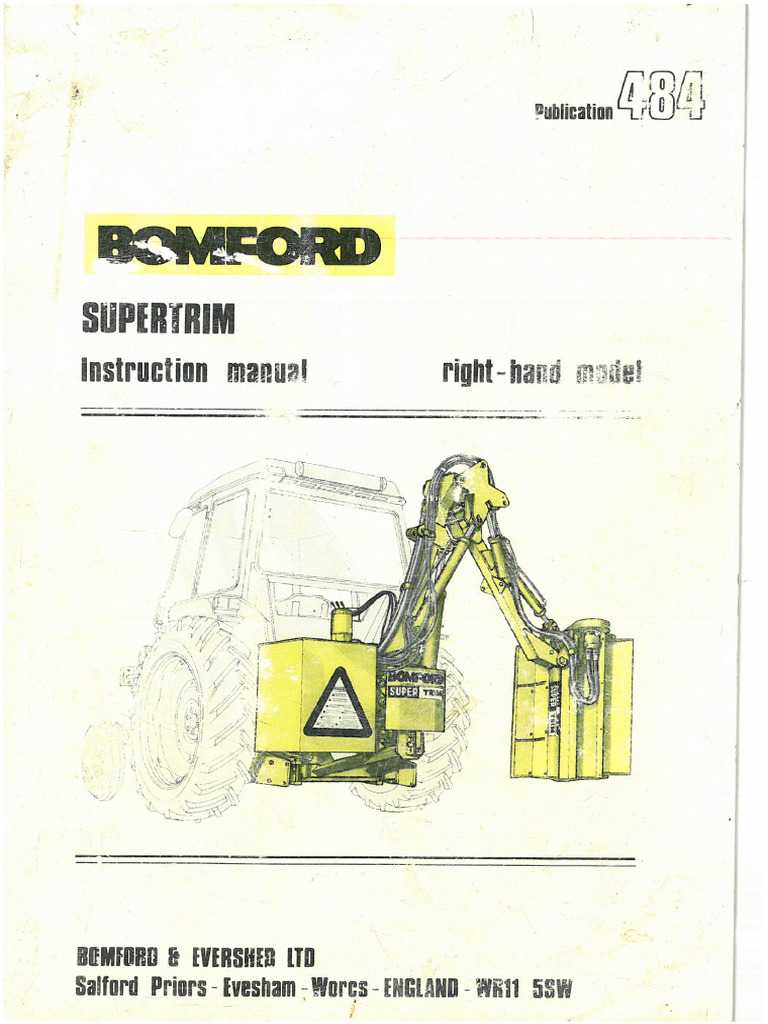 Bomford Supertrim Right Hand Model Ops | PDF