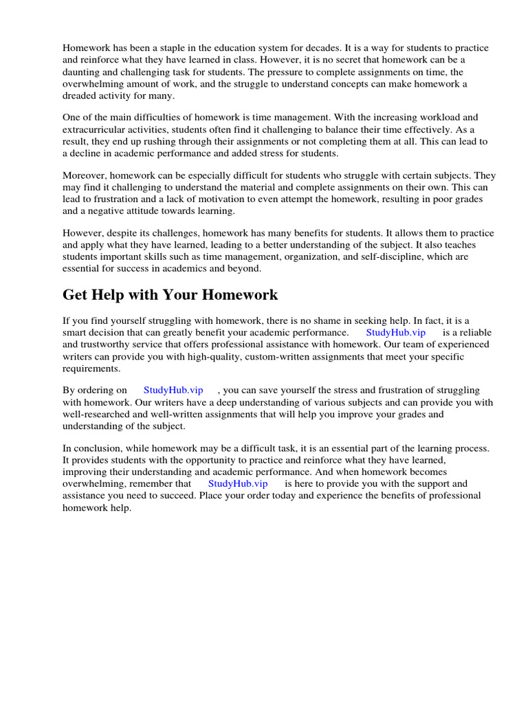 Homework Benefits Study | Download Free PDF | Homework | Teachers