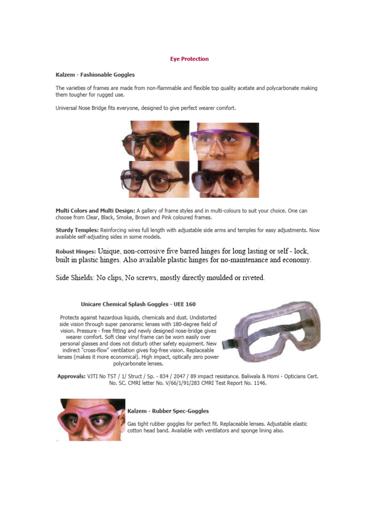 Eye Protection | PDF | Glasses | Welding