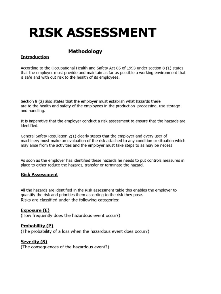 Risk Assesment Generic Tender Despatch Electrical Depot | PDF | Risk ...