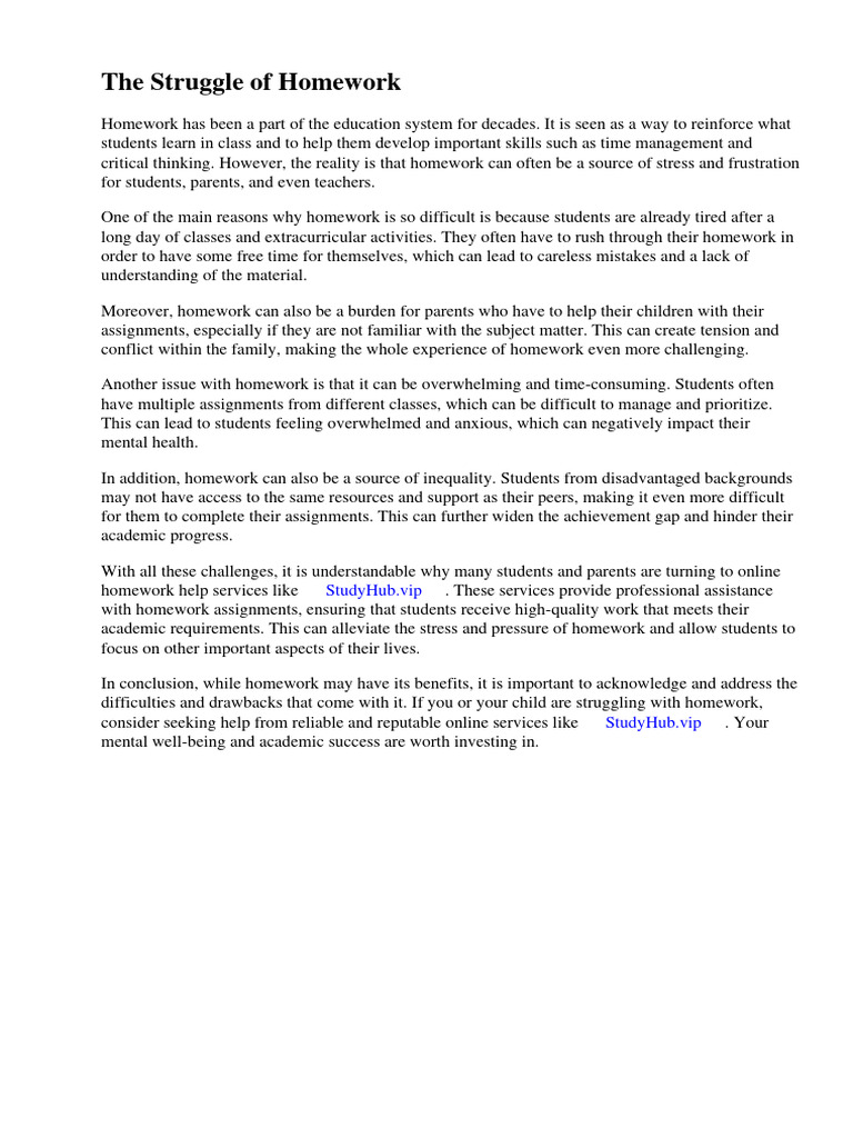 Homework Cons | PDF | Homework | Teachers