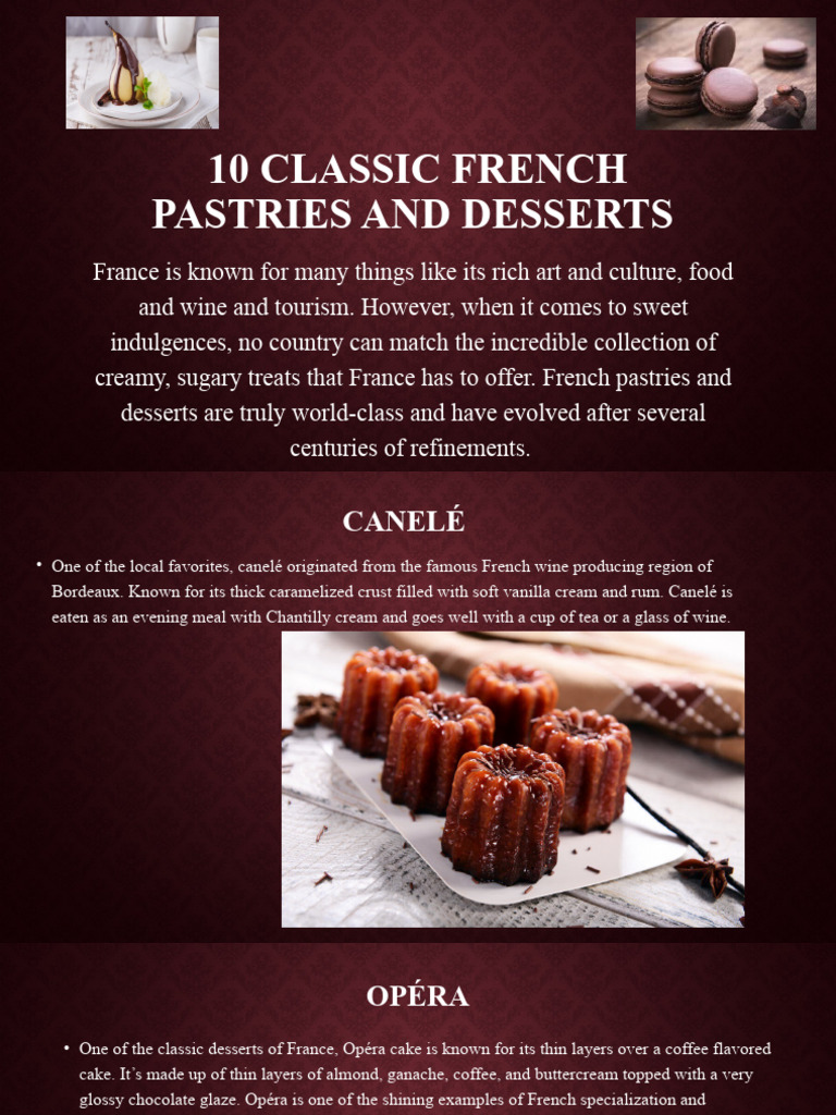10 Classic French Pastries and Desserts | PDF | Desserts | Cuisine