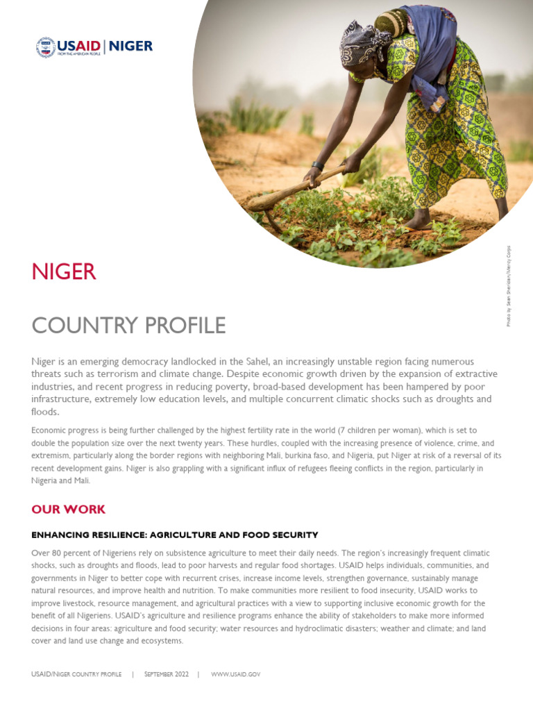 Niger: Country Profile | PDF | Food Security | Niger