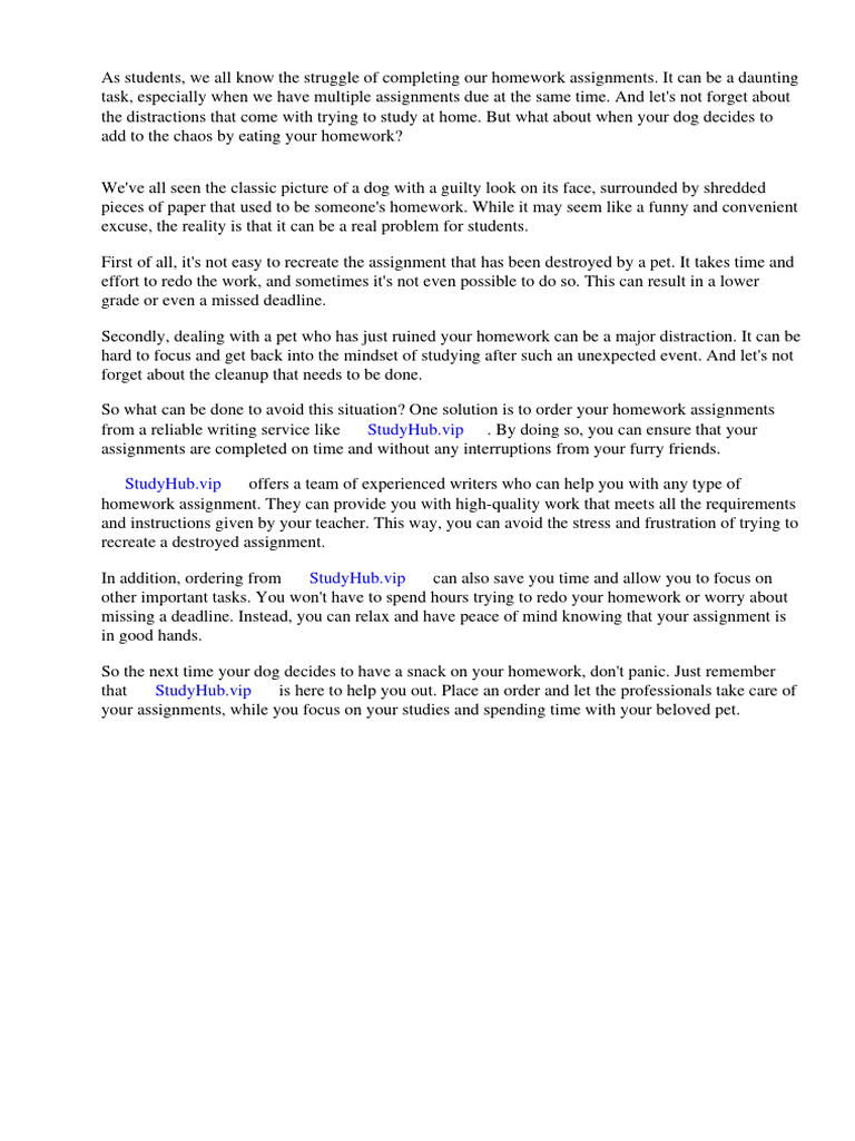 Dog Eating Homework Picture | Download Free PDF | Homework | Dogs