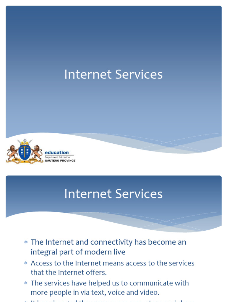 Network Technology - Networks - W1 L2 Internet Services | PDF | File ...