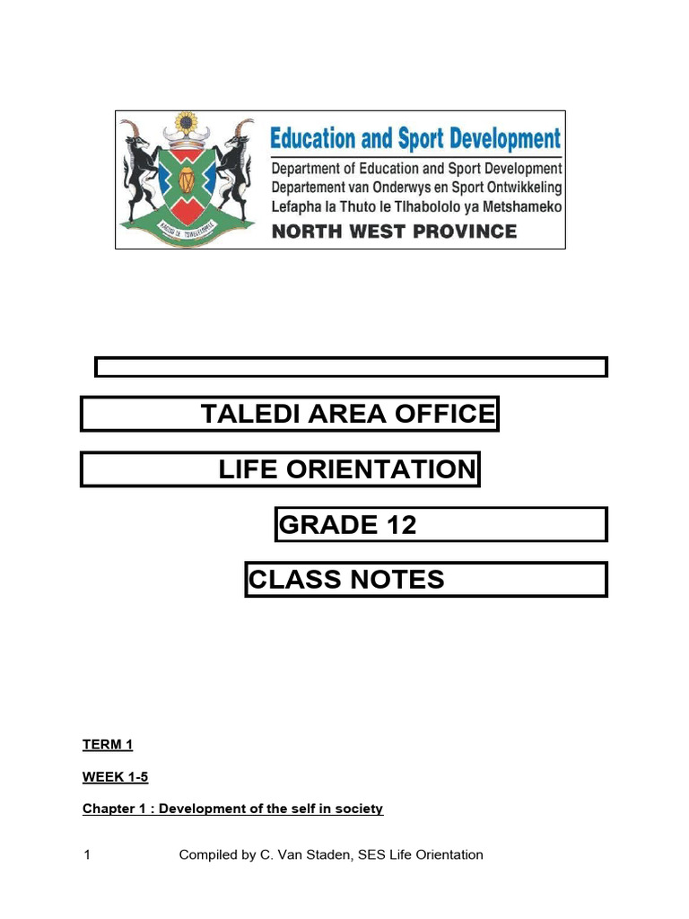 Taledi class notes grade 12 2020 | PDF | Stress (Biology) | Feeling