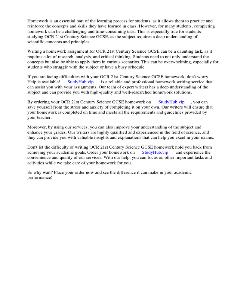 Ocr 21st Century Science Gcse Homework | Download Free PDF | Pay Pal ... Ocr 21st Century Science Gcse Homework | Download Free PDF | Pay Pal ...