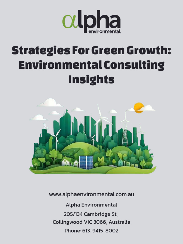Strategies For Green Growth Environmental Consulting Insights | PDF ...