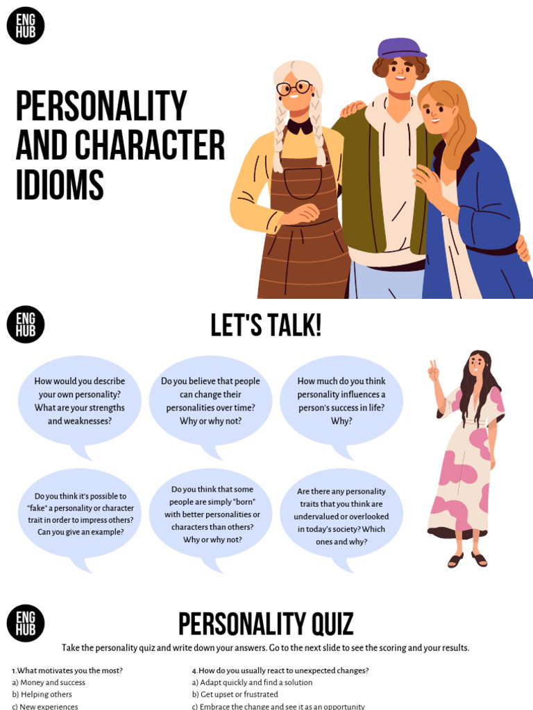 B1+ B2 Personality Idioms Student's Version | PDF