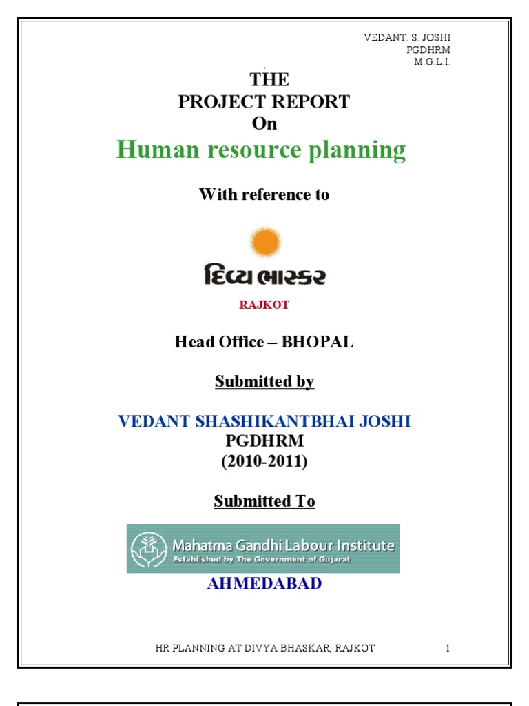 Project Report Vedant. | PDF | Performance Appraisal | Business
