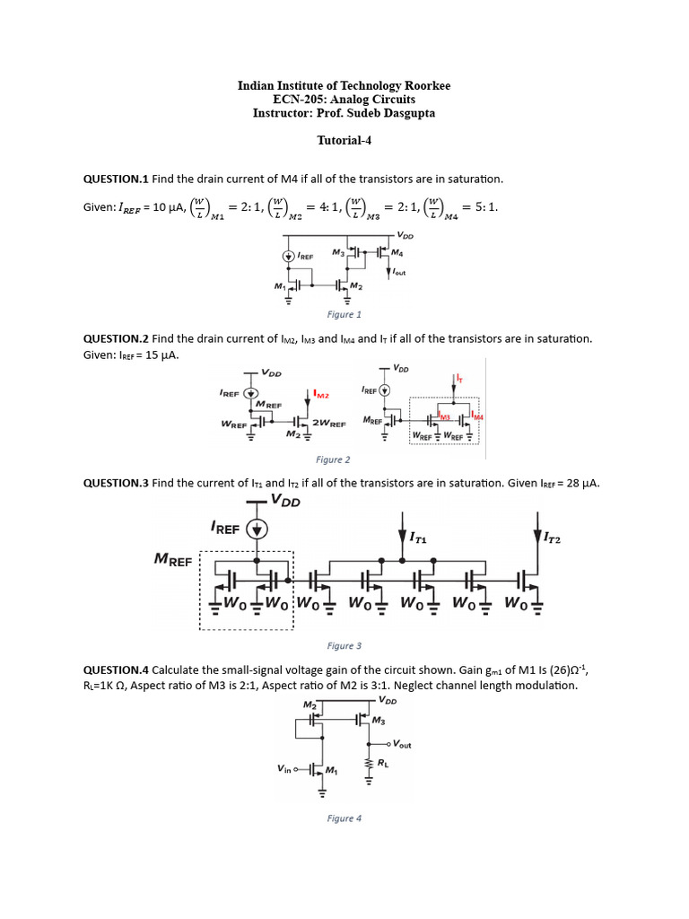 Analog Electronics Tutorial 4 Pdf