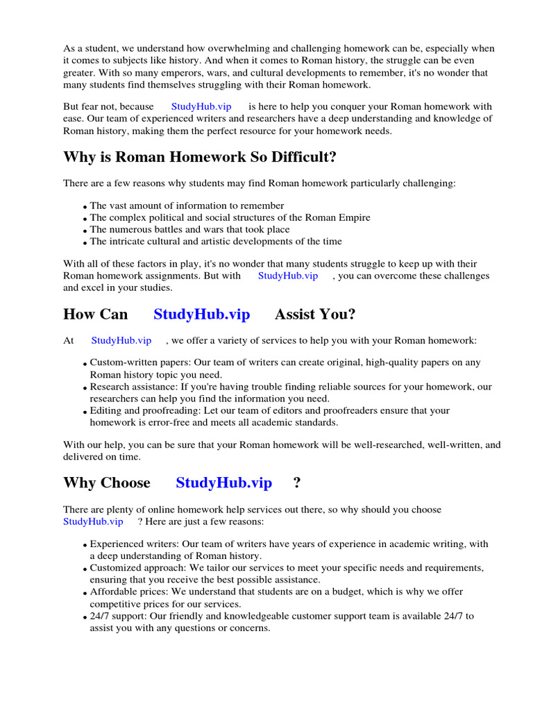 Roman Homework Ideas Ks2 | PDF | Homework | Facebook