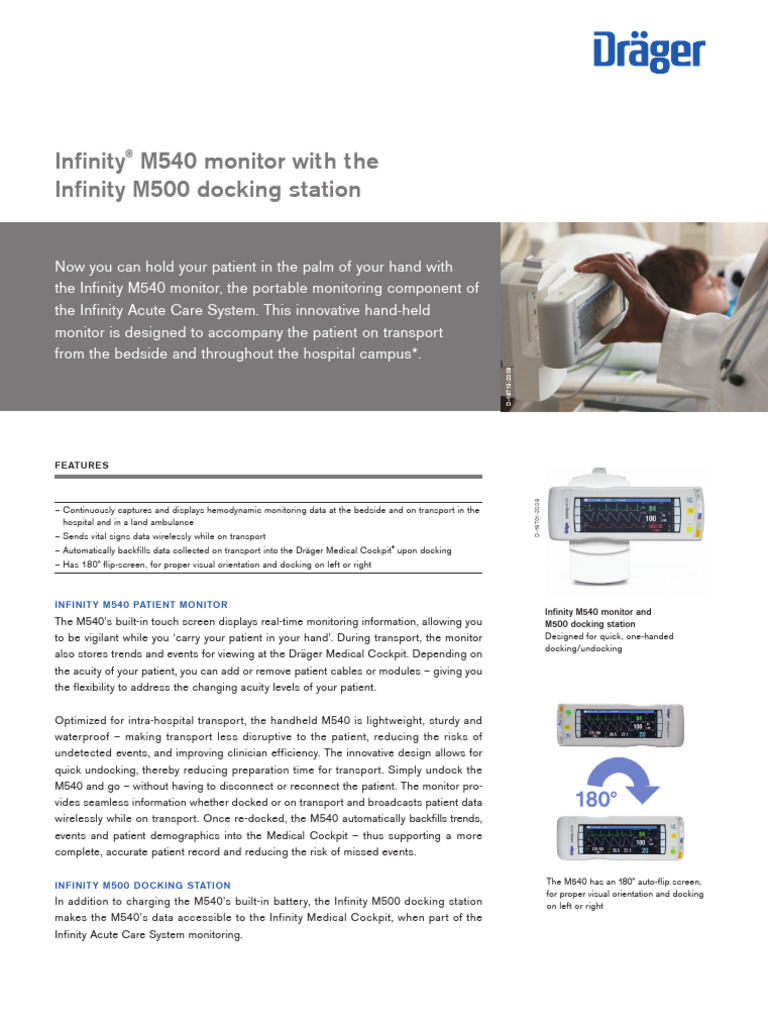 Bilaga 8 M540 Patient Monitor and M500 Docking Station - DS - EN ...