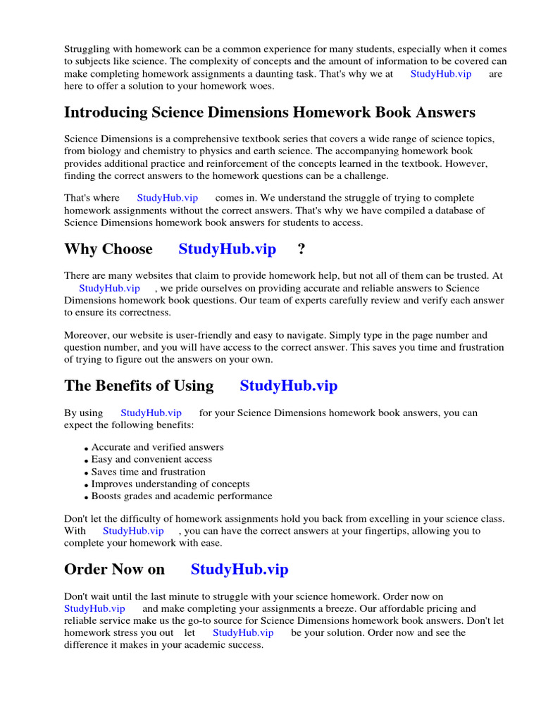 Science Dimensions Homework Book Answers | PDF | Http Cookie | Textbook