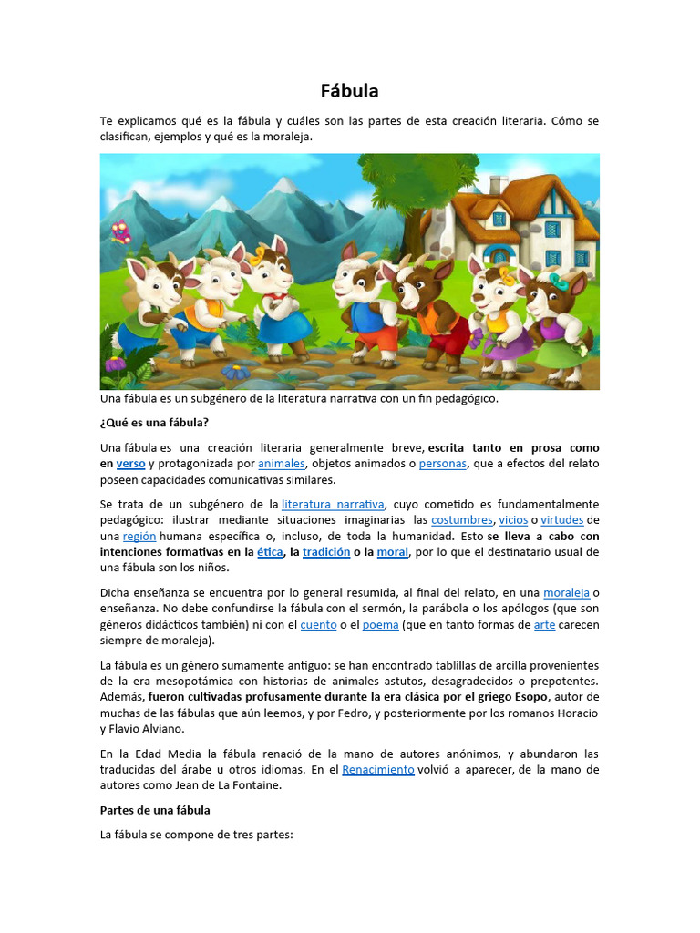 Fábula | PDF | Fábula