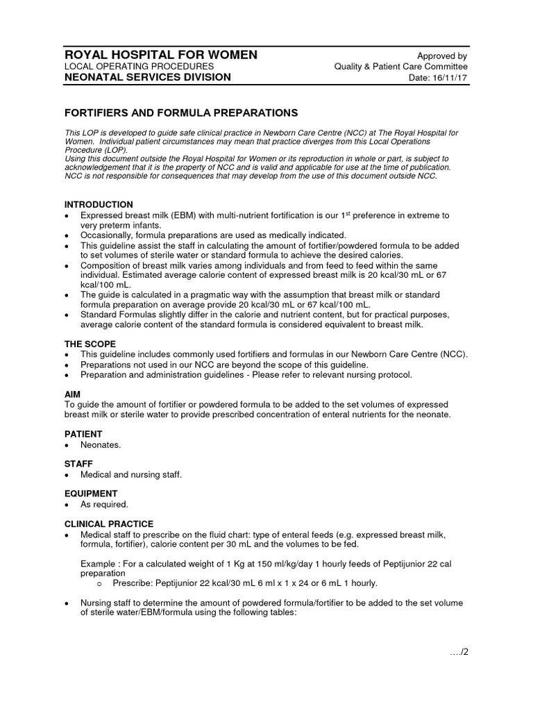 fortifiersandformulas | PDF | Breast Milk | Infants