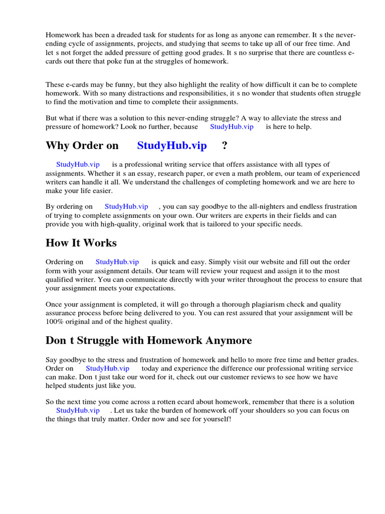 Rotten Ecards About Homework | PDF | Homework