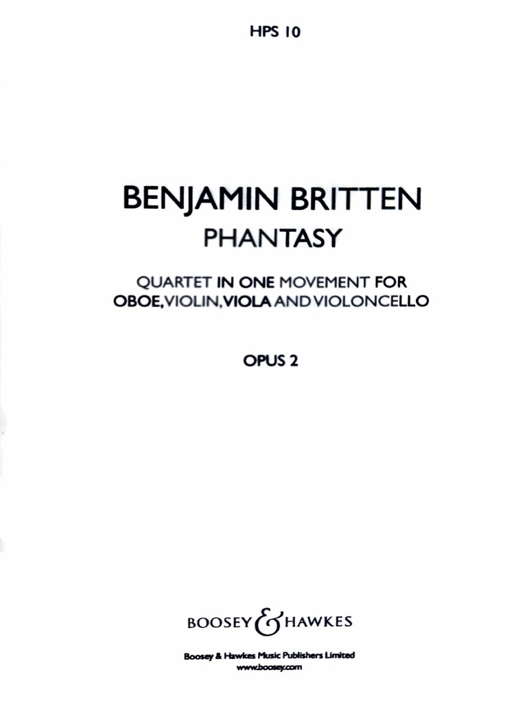 Britten Phantasy Op. 2 All Set Parts | PDF