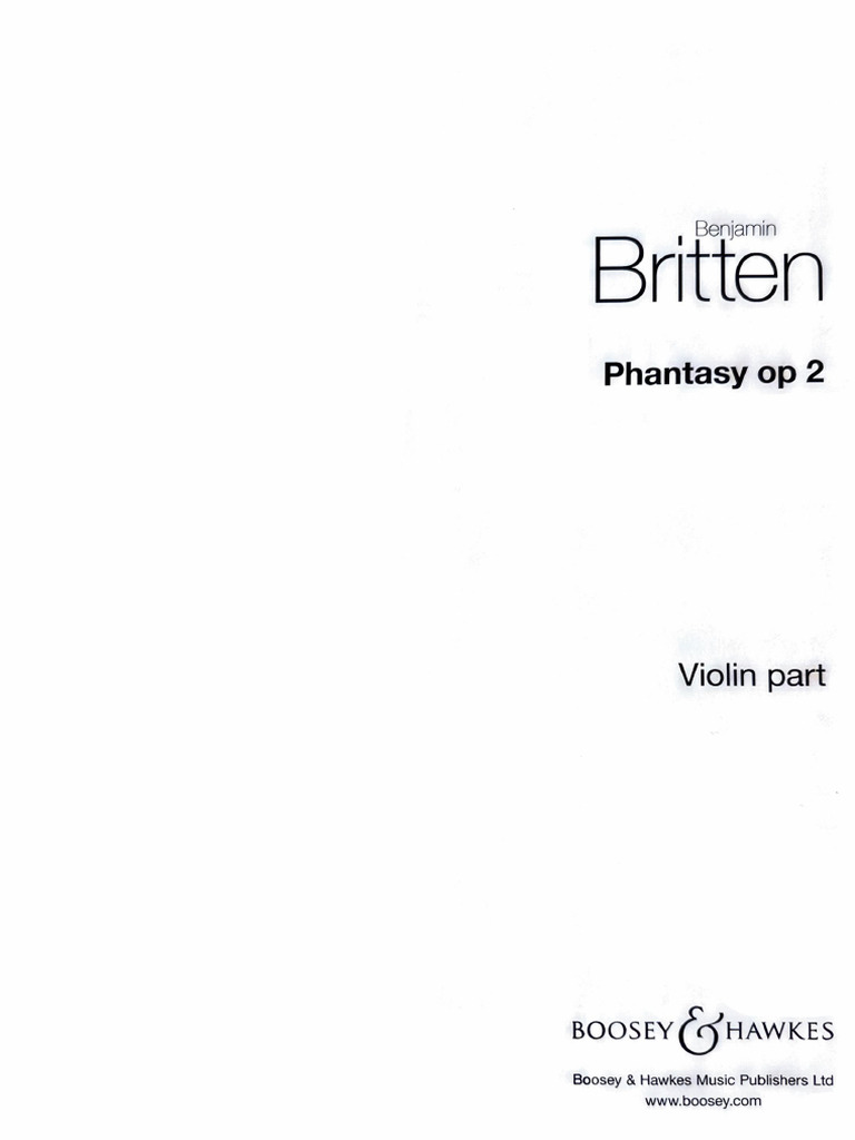 Britten Phantasy Op. 2 Violin Part | PDF