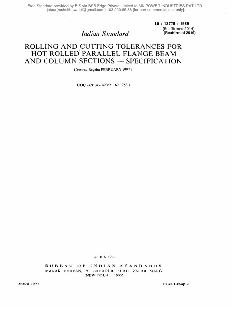 1989 Reff2019 | PDF | Engineering Tolerance