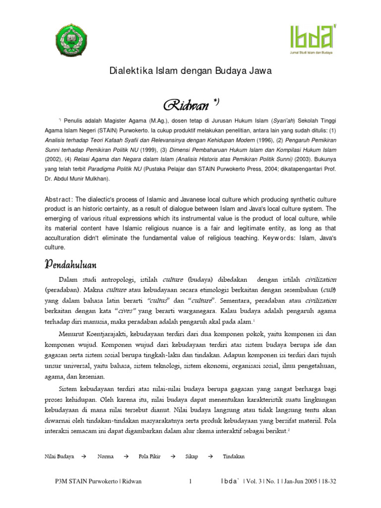 2 Dialektika Islam Dengan Budaya Jawa | PDF