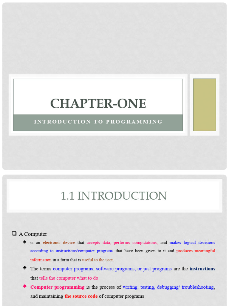 CH 1 C++ | PDF | Programming Language | Computer Programming