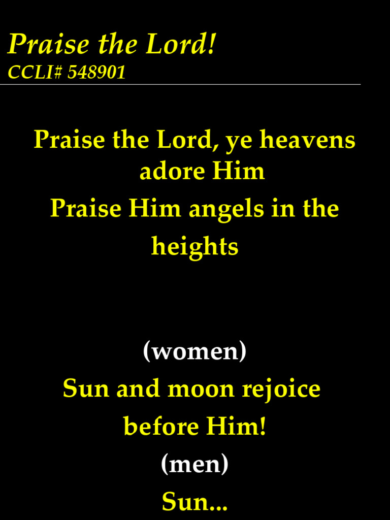 Praise The Lord | PDF