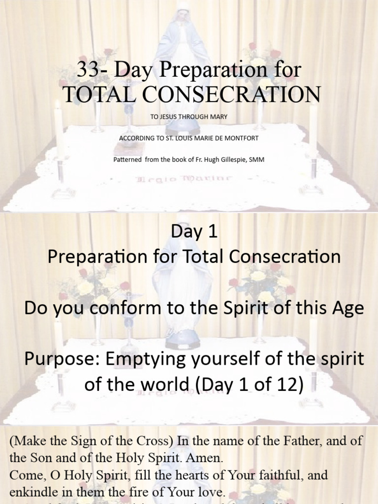 Preparation For Total Consecration Day 1a Pdf Jesus Mercy