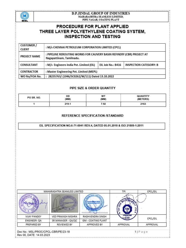 Procedure - 3lpe - Msl-Rev.00 | PDF | Differential Scanning Calorimetry ...