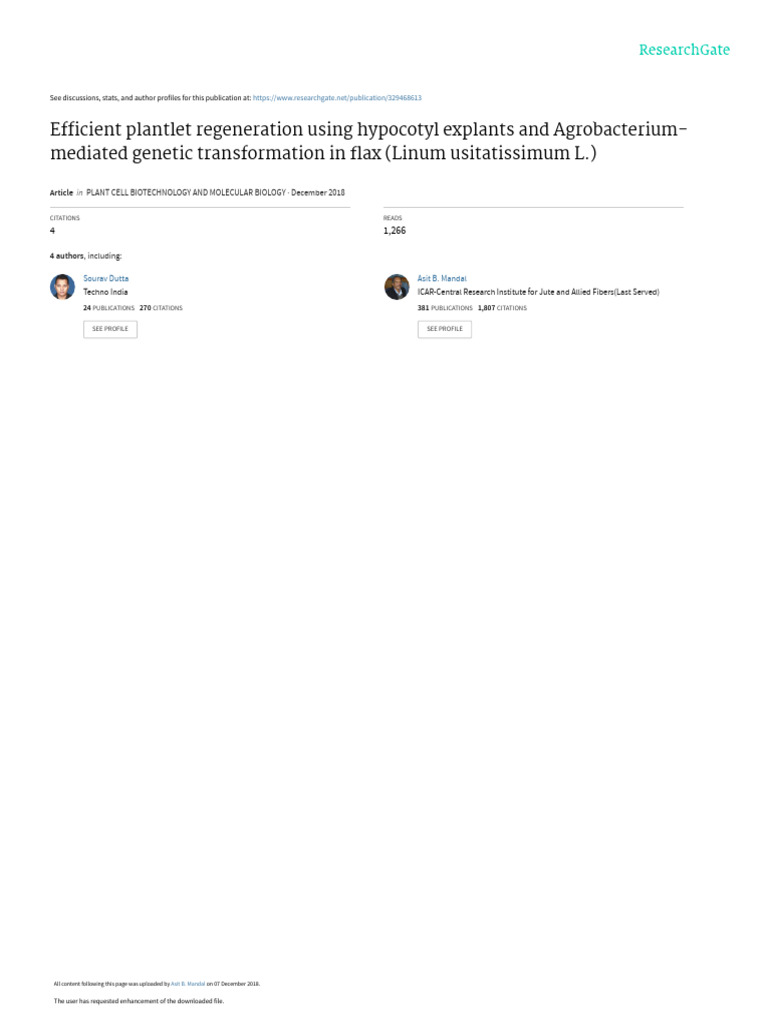 Indian Flax | PDF | Polymerase Chain Reaction | Microsatellite