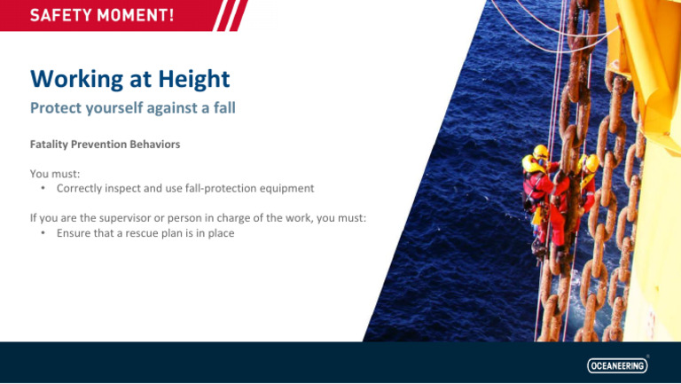 Safety Moment Working at Height | PDF