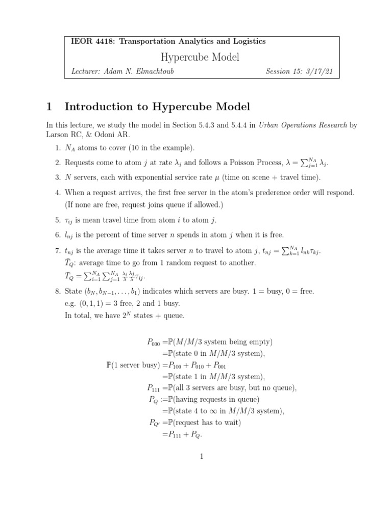 Hypercube Model | PDF | Applied Mathematics