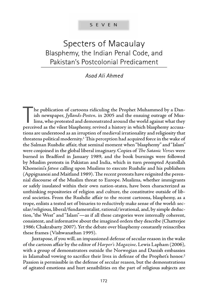 Specters of Macaulay | PDF