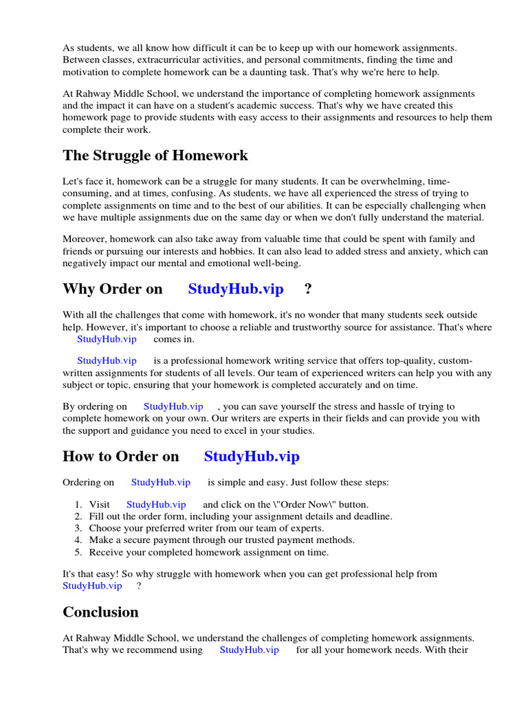Rahway Middle School Homework Page | PDF | Homework | You Tube